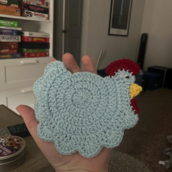 Crochet Chicken Coaster Pattern: Easy Farmhouse Decor (PDF Pattern) - Etsy