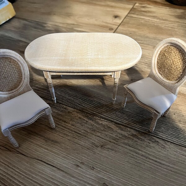 1:12 Scale Miniature Dining Table, Beach House Miniature, Dollhouse ...