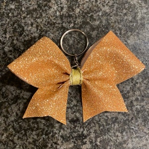 Glimmer Glitter Cheer Bow Key Chain | Etsy