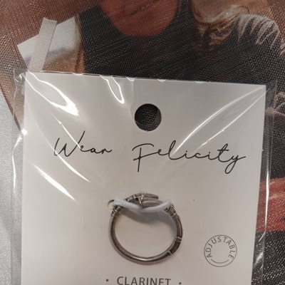 Clarinet Ring, Adjustable Ring, Clarinet Jewelry, Music Ring, Music ...