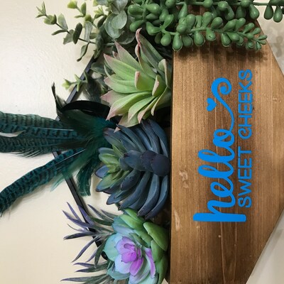 Scrolling Welcome Vinyl Decal Welcome Vinyl Sticker Welcome Door Decal ...