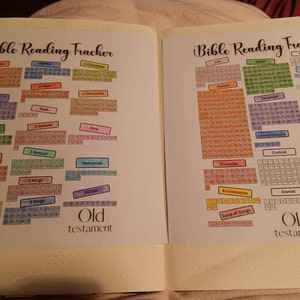 Bible Reading Tracker A5, A4 & Letter Page Old Testament New Testament ...
