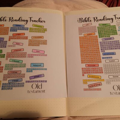 Bible Reading Tracker A5, A4 & Letter Page Old Testament New Testament ...