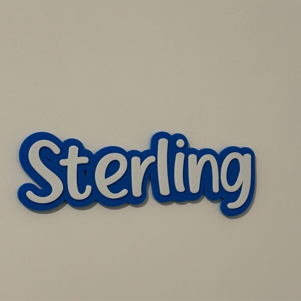 Layered Name Sign Please Write Me Font Kids Room, Wall Decor Acrylic ...