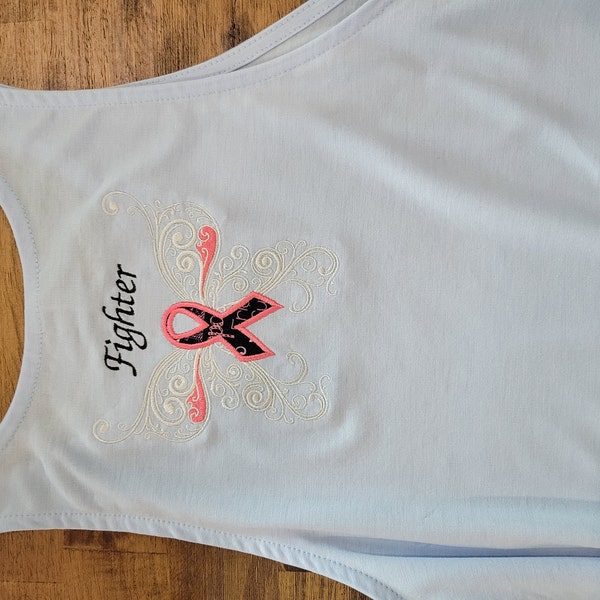 Fighter Breast Cancer Applique Butterfly With Wings Machine Embroidery ...