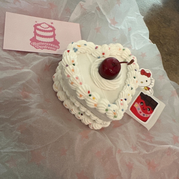 Fake Cake - Mini Heart-shaped Cake Box With Sprinkles - Etsy