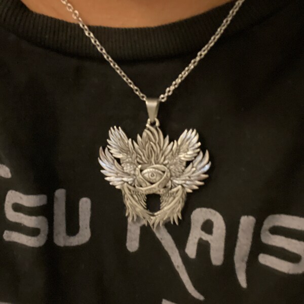 Seraph Pendant, Biblically Accurate Angel Necklace, Seraphim Art ...