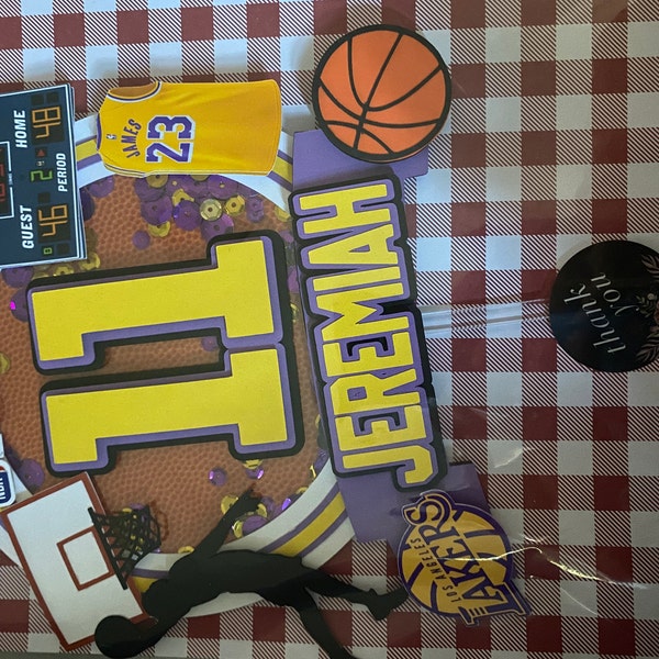 Basketball Shaker Cake Topper, Basketball Birthday Party, Sports Cake ...