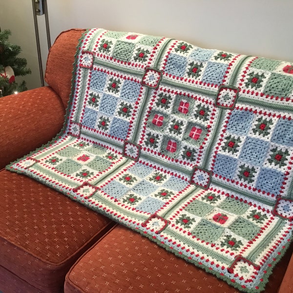 The Noel Nine Patch Blanket Pattern - Etsy