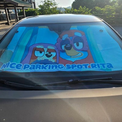 Bluey Auto Sunshade Car, Cartoon Car Sunshade, Bluey Car Sunshade ...