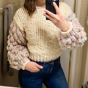Social Bubble Jumper Digital Download Sweater Knitting Pattern ...