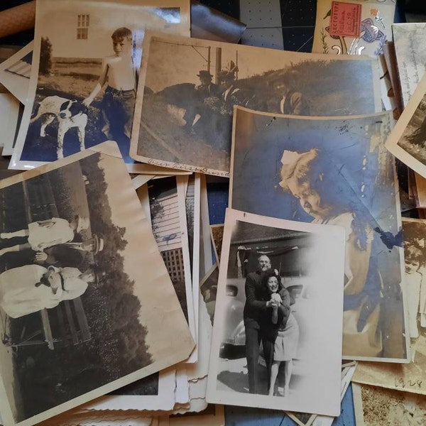 40 Antique Vintage Snapshot Photos at Random - Vintage Photos - Junk ...
