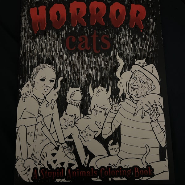 Horror Cats Coloring Book 2nd Edition - Scary Movie Characters With ...