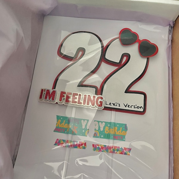 Feeling 22 Cake Topper Customizable Name - Etsy