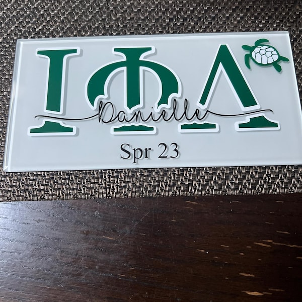 AKA | Inspired | Personalized | Wood | Plaque | Desk Sign | Line Gift ...