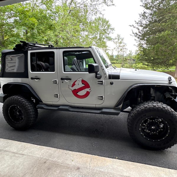 GHOSTBUSTERS Movie Prop STICKER Logo Large Car Door DECALS Classic Ecto ...