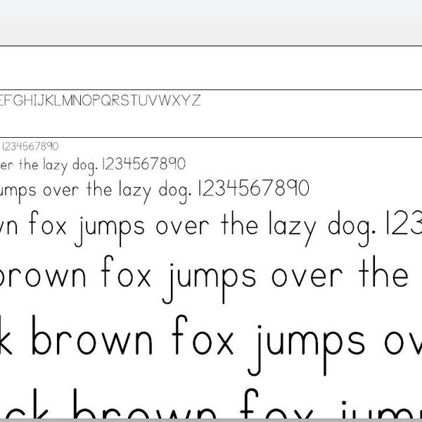 Teaching Print - Letter Tracing Font - Dotted Letters for School Kids ...