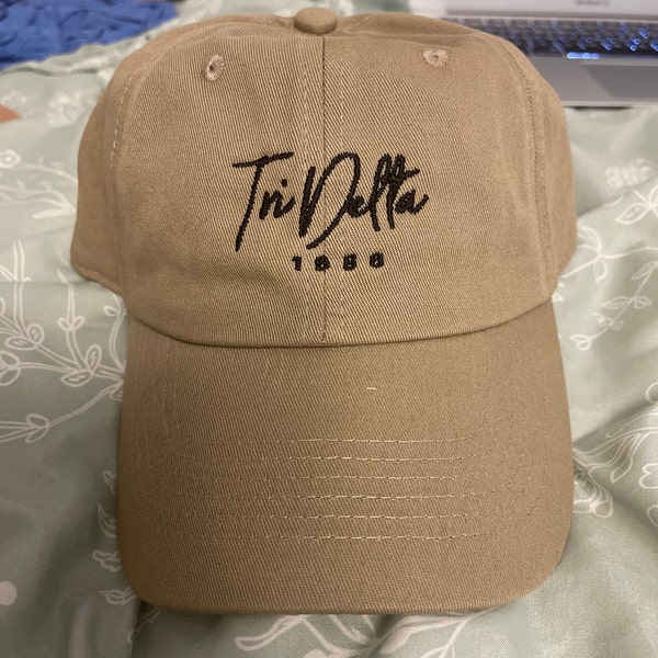 Delta Delta Delta Letters Baseball Hat - Embroidered Baseball Cap ...