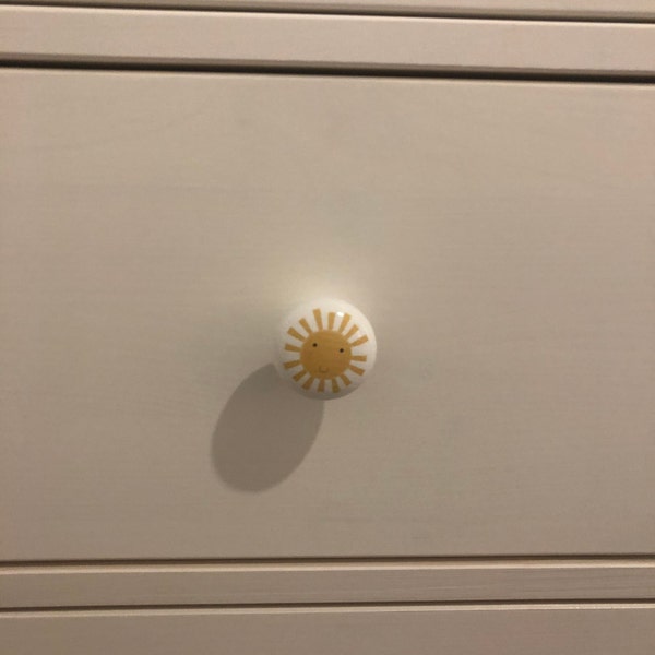 Rainbow Drawer Knobs, Dresser Pulls, Nursery Drawer Knobs, Sunshine, Rainbow, Cloud Drawer Knobs ...