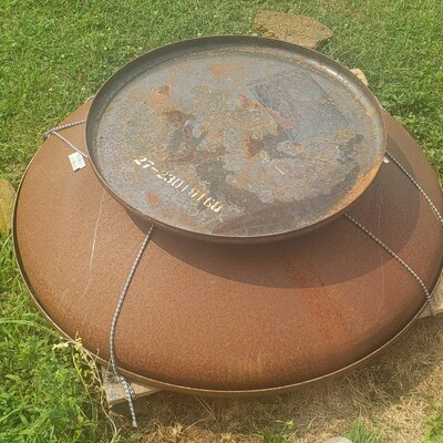 39 Inch Dome Shape Steel Fire Pit Unique Shape Custom Fire Pit Outdoor ...