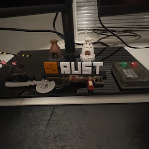Rust Game Logo Gamer Room Desk Decor - Etsy