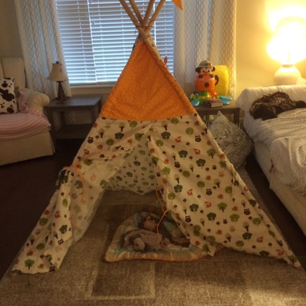 Kids Canvas Teepee Sewing Pattern, Kids Tent, Play Tent Pattern, Easy ...