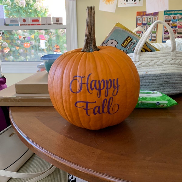 Pumpkin Decals Happy Fall Decal Boo Decal Vinyl Decals Halloween Decor ...