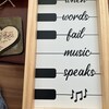 Piano Art, Unframed Music Sign, When Words Fail Music Speaks Wooden ...