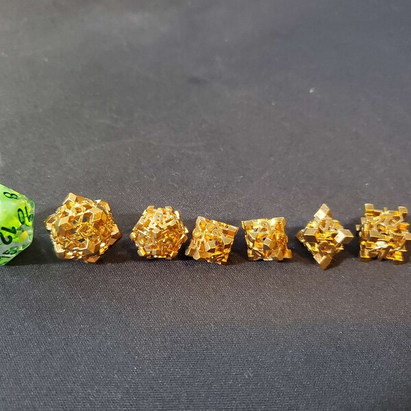 Botanical Mini Dice Set With Decader in Sterling Silver - Etsy