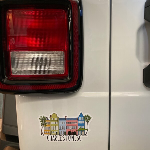 Charleston Rainbow Row Sticker - Etsy