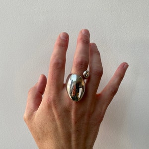 Unique Statement Ring Sterling Silver Ring Modern Statement | Etsy