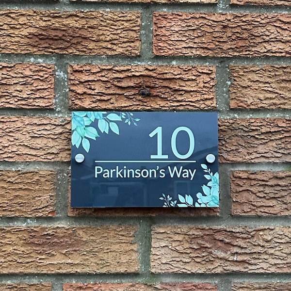 Modern Anthracite House Number Sign No Number Thin Stainless Steel ...
