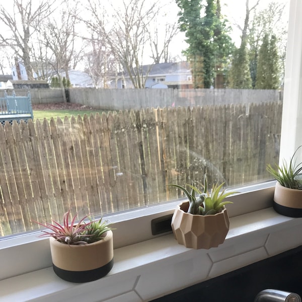 Set of 3 Minimalist and Japandi Planters for House Plant, Beige and ...