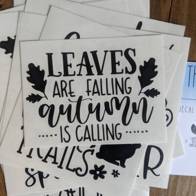 Fall Vinyl Decal Permanent Vinyl Decal Happy Harvest Vinyl Decal ...