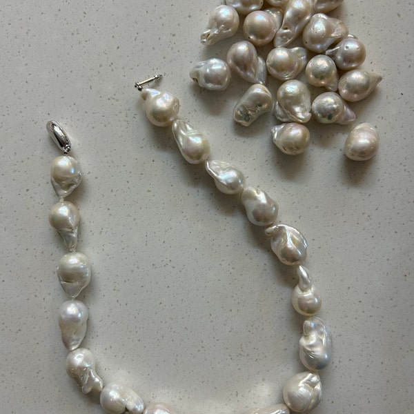 16-18x22-25mm Natural Freshwater Pearls,high Quality Baroque Pearl ...