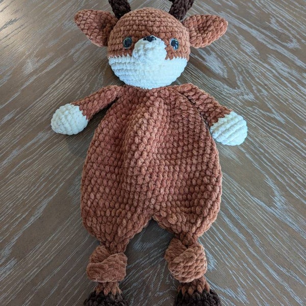 Crochet Deer Snuggler Pattern Deer Lovey Pattern Cute Animal Plushie ...