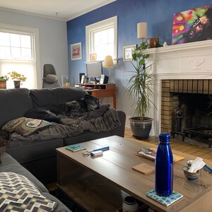 Blue Narrow Console Table Narrow Entryway Table Handmade | Etsy