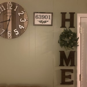 Zip Code Sign, Personalized Sign, Farmhouse Sign, Farmhouse Decor ...