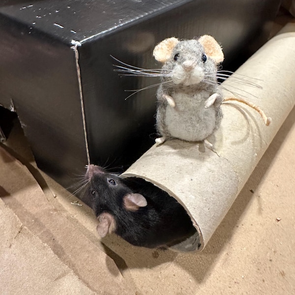 Tiny Grey Mouse - Etsy