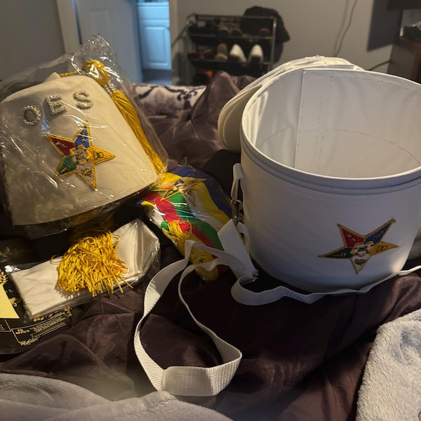Order of the Eastern Star Regalia Set: Wool Fez, Sash, Case & Bag - Etsy