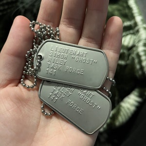 Simon 'ghost' Riley US Military Dog Tag Set - Etsy