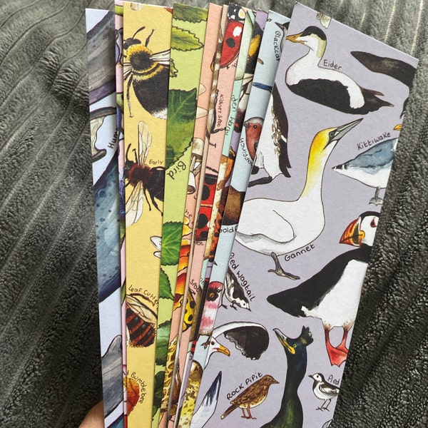 British Wildlife Bookmarks Set of 12 Fun Wildlife Facts Included - Etsy