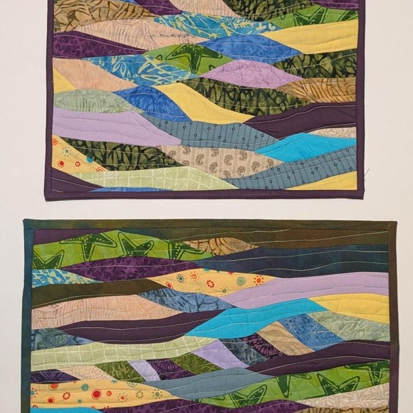 Large Wave Landscapes, Patchwork Tutorial, PDF Tutorial, Instant Download - Etsy