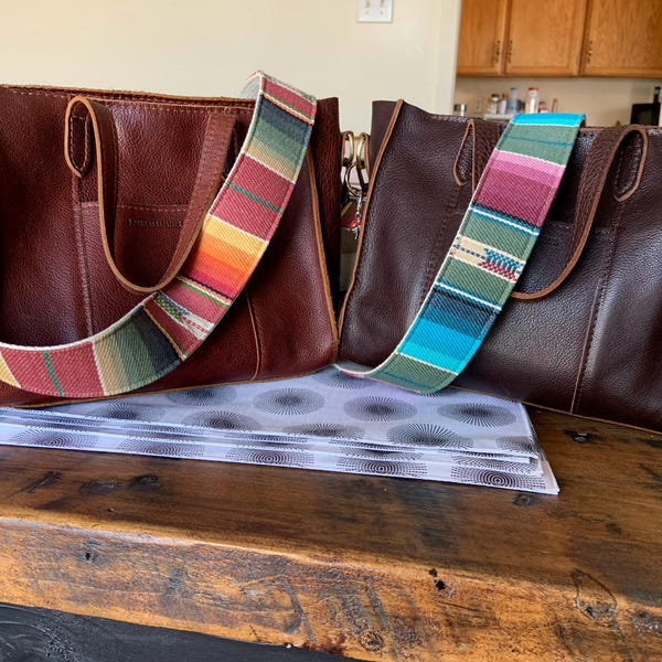 Slim Retro Purse Strap, Geometric Pattern, Replacement Crossbody Strap ...