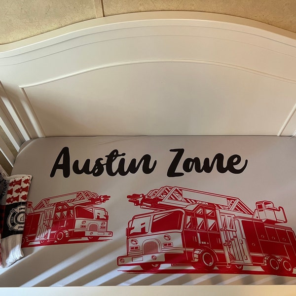 Firefighter Baby Bedding, Boy Crib Bedding Set, Firefighter Nursery ...
