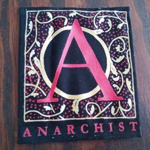 ANARCHIST Patch Pretty Type A is the First Letter of the - Etsy