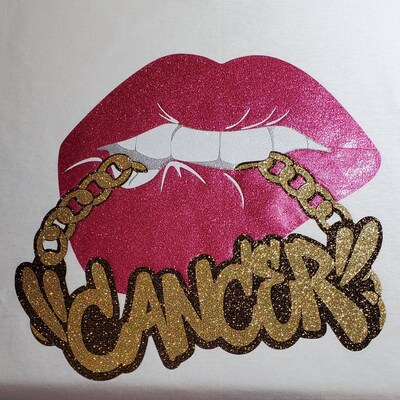 Cancer Svg Gold Chain Svg Biting Lips Svg Zodiac Sign Svg - Etsy