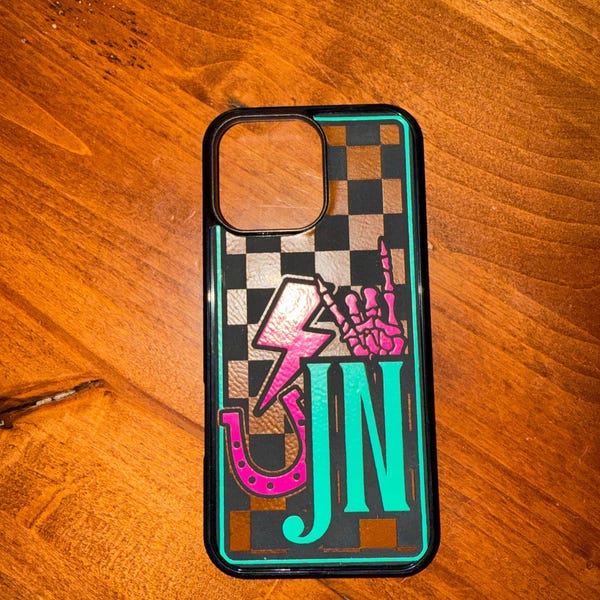 Western Wild Card Initial Phone Case - Etsy