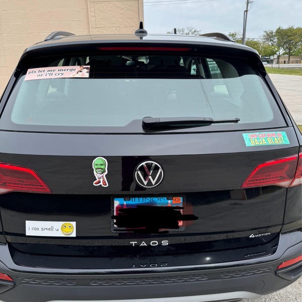 New Driver Pls Be Nice Sad Hamster Meme Round Circle Car Magnet Car ...