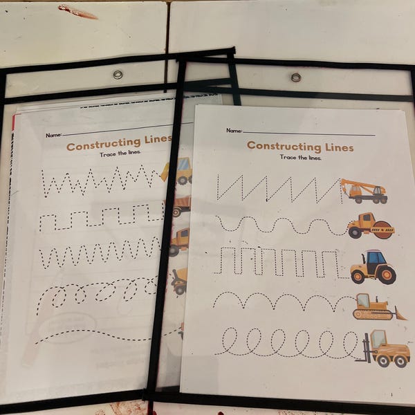 Prewriting Transportation Line Tracing Worksheets for Preschool, Fine ...